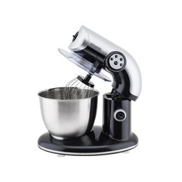 H.Koenig KM80 K&uuml;chenmaschine / 5 L Sch&uuml;ssel aus Edelstahl / bis zu 2kg Teig / 3 Aufs&auml;tze / 1000 W / 4 Geschwindigkeitsstufen / schwarz