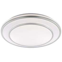 Brilliant LED Deckenleuchte Luciano G81116/21 Wohnzimmer, Schlafzimmer Metall/Kunststoff Indoor Decke silber - LED fest integriert