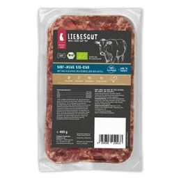 LIEBESGUT Hundefutter Barf-Men&uuml; Bio-Rind mit Bio-Gem&uuml;se und Bio-Obst 14x400 g