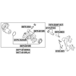 FEBEST Bremssattel 0877-B15RRH Hinterachse rechts f&uuml;r Subaru