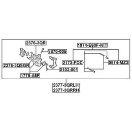 FEBEST Bremssattel 2377-3QRLH Hinterachse links f&uuml;r VAG
