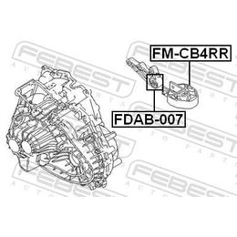 FEBEST Lagerung, Motor FM-CB4RR hinten f&uuml;r Ford Volvo