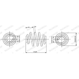 Monroe Fahrwerksfeder SPRINGS SN0540 f&uuml;r Opel