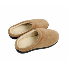 vitalmaxx Komfort-Slipper 37/38 hellbraun/schwarz mit Gel
