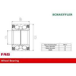 SCHAEFFLER FAG Radlagersatz 713 6506 90 f&uuml;r Opel