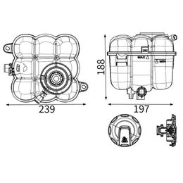 Mahle Ausgleichsbeh&auml;lter, K&uuml;hlmittel CRT 309 000S f&uuml;r VW