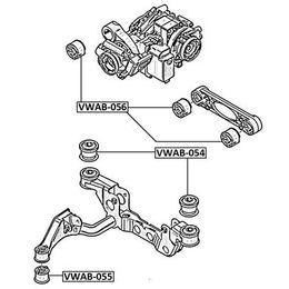 FEBEST Lagerung, Differential VWAB-056 f&uuml;r VAG