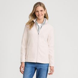 LANDS' END Anyweather Fleece-Jacke, Damen, size: regular, Elfenbein, Polyester, by Lands' End