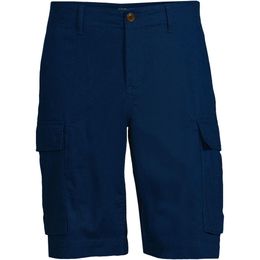 LANDS' END Cargo-Shorts aus Leinen/Baumwollmix f&uuml;r Herren, Herren, size: regular, Blau, Baumwolle/Leinen, by Lands' End