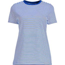 LANDS' END Supima Kurzarm-Shirt mit rundem Ausschnitt f&uuml;r Damen, Damen, size: regular, Blau, Baumwolle, by Lands' End