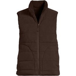 LANDS' END Fleece-Steppweste zum Wenden f&uuml;r Damen, Damen, size: regular, Braun, Polyester, by Lands' End