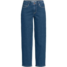 LANDS' END Relaxte Soft Denim Straight Fit 7/8-Jeans f&uuml;r Damen in Plus-Gr&ouml;&szlig;e, Damen, size: plus, Blau, Elasthan/Baumwoll-Mischung, by Lands' End