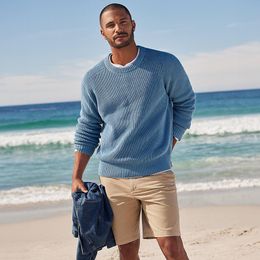 LANDS' END Chino-Shorts mit Stretch f&uuml;r Herren, Classic Fit, Herren, size: regular, Beige, Baumwoll-Mischung, by Lands' End