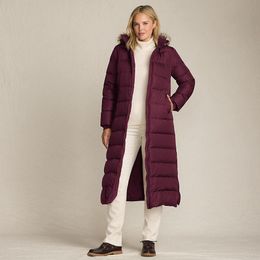 LANDS' END Maxi-Daunenmantel mit Kapuze f&uuml;r Damen in Plus-Gr&ouml;&szlig;e, Damen, size: plus, Rot, Polyester, by Lands' End