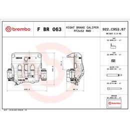 Brembo Bremssattel F BR 063 Vorderachse rechts f&uuml;r Mercedes