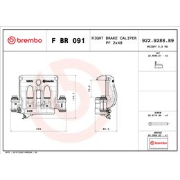 Brembo Bremssattel F BR 091 Vorderachse rechts f&uuml;r VW Mercedes