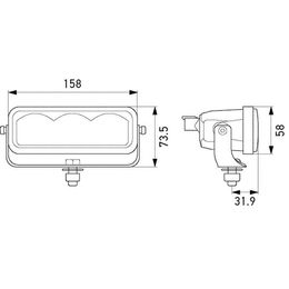 Hella Fernscheinwerfer rechts 1FE 358 154-011 f&uuml;r DAF