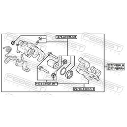 FEBEST Bremssattelhaltersatz 2277C-FBR-KIT Hinterachse f&uuml;r SSANGYONG HYUNDAI