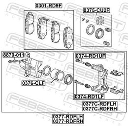 FEBEST Bremssattel 0377-RDFLH Vorderachse links f&uuml;r HONDA