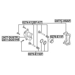 FEBEST Halter, Bremssattel 2477C-HSAF f&uuml;r Mercedes RENAULT NISSAN
