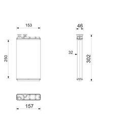 Mahle W&auml;rmetauscher, Innenraumheizung AH 310 000P f&uuml;r Audi VW (SAIC) (FAW)