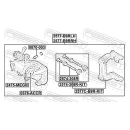 FEBEST Halter, Bremssattel 2577C-B9R-KIT f&uuml;r Citro&euml;n/Peugeot