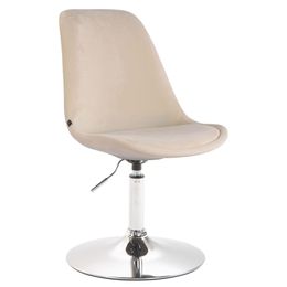 CLP Esszimmerstuhl Maverick Samt I H&ouml;henverstellbarer Lehnstuhl I Drehstuhl Mit Trompetenfu&szlig; I Sitzh&ouml;he Von Ca. 43 - 48 cm