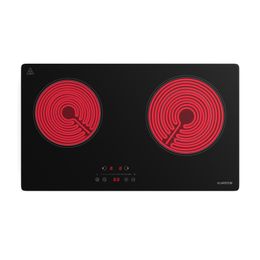 Klarstein CeramEase Slim VTC Kochfeld Glaskeramik 2 Kochfelder 4 kW Touch Timer