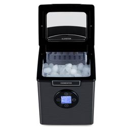 Klarstein Icemeister 2G Eisw&uuml;rfelmaschine 12kg/24h LC-Display Edelstahl Dunkelgrau
