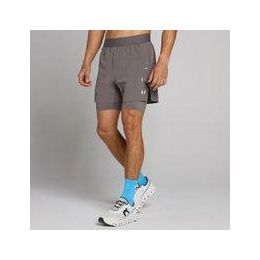 Myprotein MP Hybrid Lightweight 5 2-in-1 Shorts f&uuml;r Herren - Aschgrau - XXXL