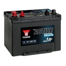 Yuasa Starterbatterie YBX ACTIVE MARINE DUAL EFB 12 V, 80 Ah, 600 A M26-EFB 12V 68Ah 600A