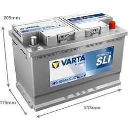 Varta Starterbatterie PROMOTIVE SLI 12 V, 100 Ah, 720 A 600123072K182 12V 68Ah 720A f&uuml;r Fiat