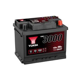 Yuasa Starterbatterie YBX3000 SMF 12 V, 62 Ah, 550 A YBX3027 12V 68Ah 550A f&uuml;r Ford Iveco Fiat Volvo Mercedes Vaughall CHEVROLET ALFA ROMEO CITR