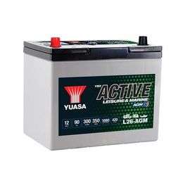 Yuasa Starterbatterie AGM YBX ACTIVE LEISURE & MARINE 12 V, 90 Ah, 300 A L26-AGM 12V 68Ah 300A