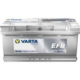 Varta Starterbatterie DYNAMIC EFB 12 V, 105 Ah, 950 A 605500095K262 12V 68Ah 950A