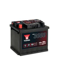 Yuasa Starterbatterie YBX3000 SMF 12 V, 45 Ah, 380 A YBX3077 12V 68Ah 380A f&uuml;r Fiat ALFA ROMEO HYUNDAI KIA SEAT Citro&euml;n/Peugeot