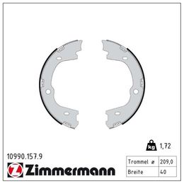 Zimmermann Bremsbackensatz, Feststellbremse Hinterachse 10990.157.9 f&uuml;r HYUNDAI