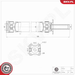 ESEN SKV Gelenkwelle, Achsantrieb 76SKV191 f&uuml;r Chrysler JEEP