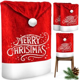 Kesser&reg; Premium Weihnachtsstuhl&uuml;berzug Set Stuhlhussen f&uuml;r Weihnachten Nikolausm&uuml;tze Stuhlbezug Husse Weihnachtsdeko f&uuml;r St&uuml;hle &Uuml;berzieher - Stuhlabdeckung im weihnachtlichen Design