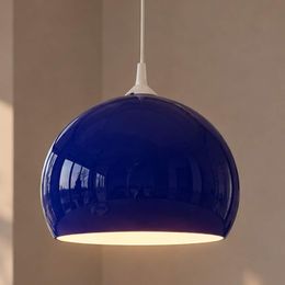 Lampenschirm MCW-M34 f&uuml;r Bogen- und Pendelleuchte, Ersatzschirm, &Oslash; 40cm, Kunststoff ~ blau