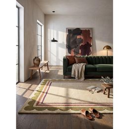 KADIMA DESIGN Wollteppich Bord&uuml;re Beige-Multicolor 160 x 230 cm - WENSUM Kadima