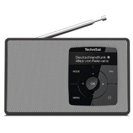Technisat DIGITRADIO 2 Portables DAB+/UKW-Radio, Bluetooth schwarz/wei&szlig;