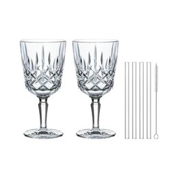 Nachtmann Cocktailgl&auml;ser mit Glastrinkhalmen Noblesse 355 ml 2er Set
