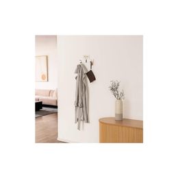 Home Deluxe Garderobenleiste HOOK inkl. 3 Haken und Magnete - Wei&szlig;