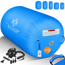 Kesser&reg; Aufblasbare Air Roll Airtrack, Gymnastik-Rolle inkl. Tragetasche & elektr. Luftpumpe Barrel Gymnastik Tumbling Yoga Gymnastik Rolle Gymnastikmatte, Fitnessrolle