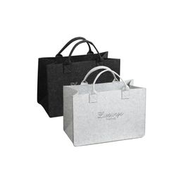 Kesper 2er Set, Taschen in Filzoptik