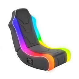 X Rocker Chimera RGB 2.0 Floor Rocker Gaming-Bodensessel f&uuml;r Kinder & Jugendliche mit Audiosystem & RGB-Beleuchtung - schwarz