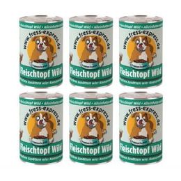 fress-express Fleischtopf Wild Nassfutter Hund 6x800 g