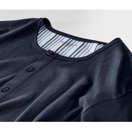 Tchibo - Pyjama mit gewebter Hose - Herren - Gr. XXL - dunkelblau/gestreift