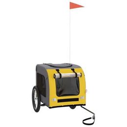 VidaXL Fahrradanh&auml;nger Hund 125 x 64 x 66 cm (L x B x H) gelb